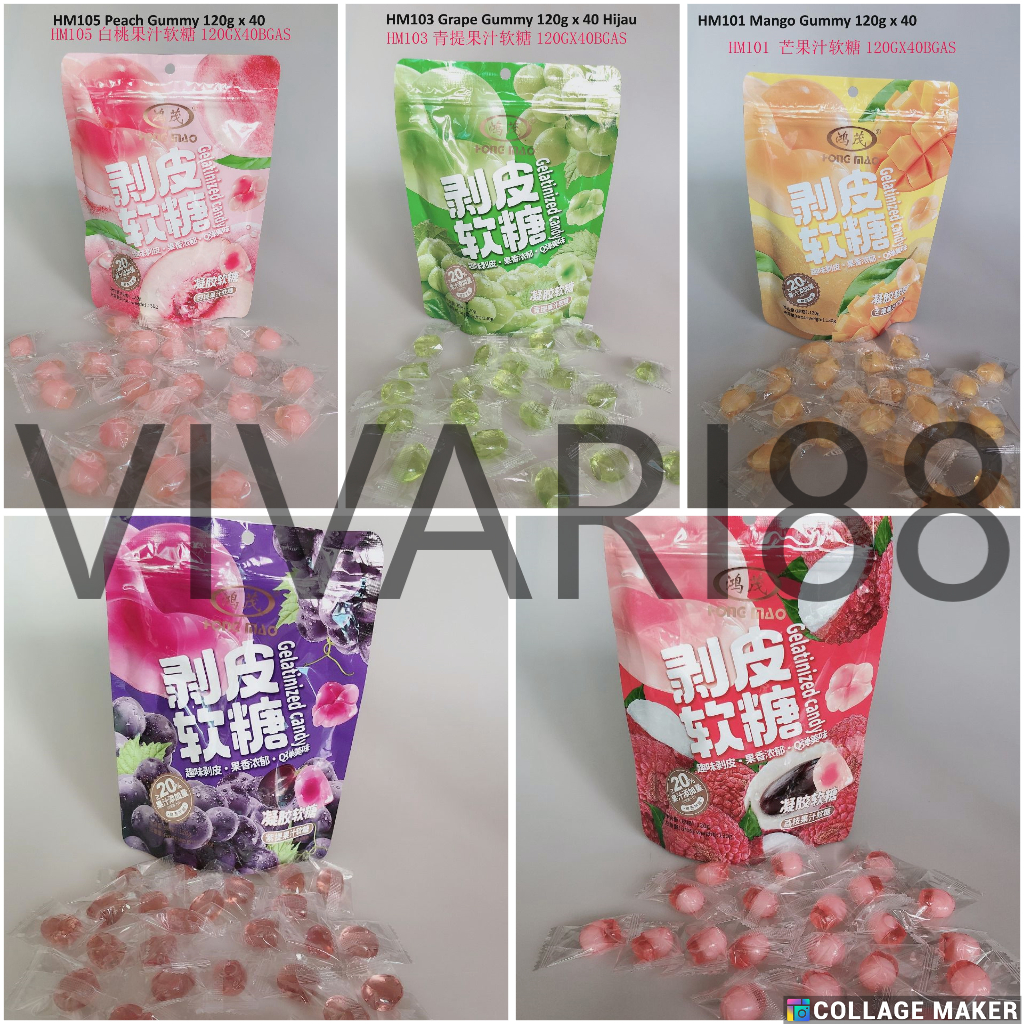 Jual HongMao Gelatinized Candy Soft Candy Pouch Permen Jeli Lunak 120g ...