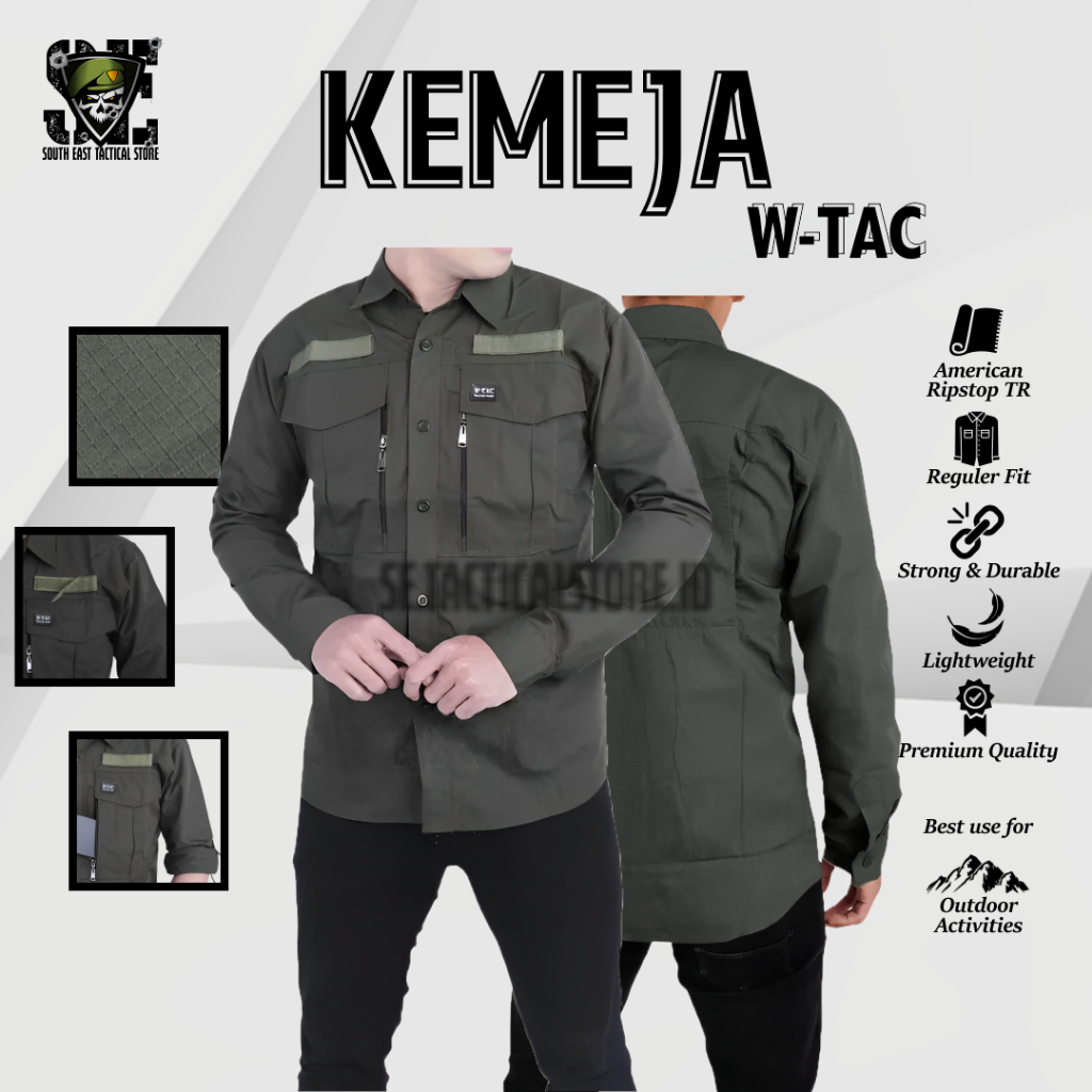 Jual Kemeja Tactical Outdoor W-Tac Wanita Bahan American Ripstop Pdh ...