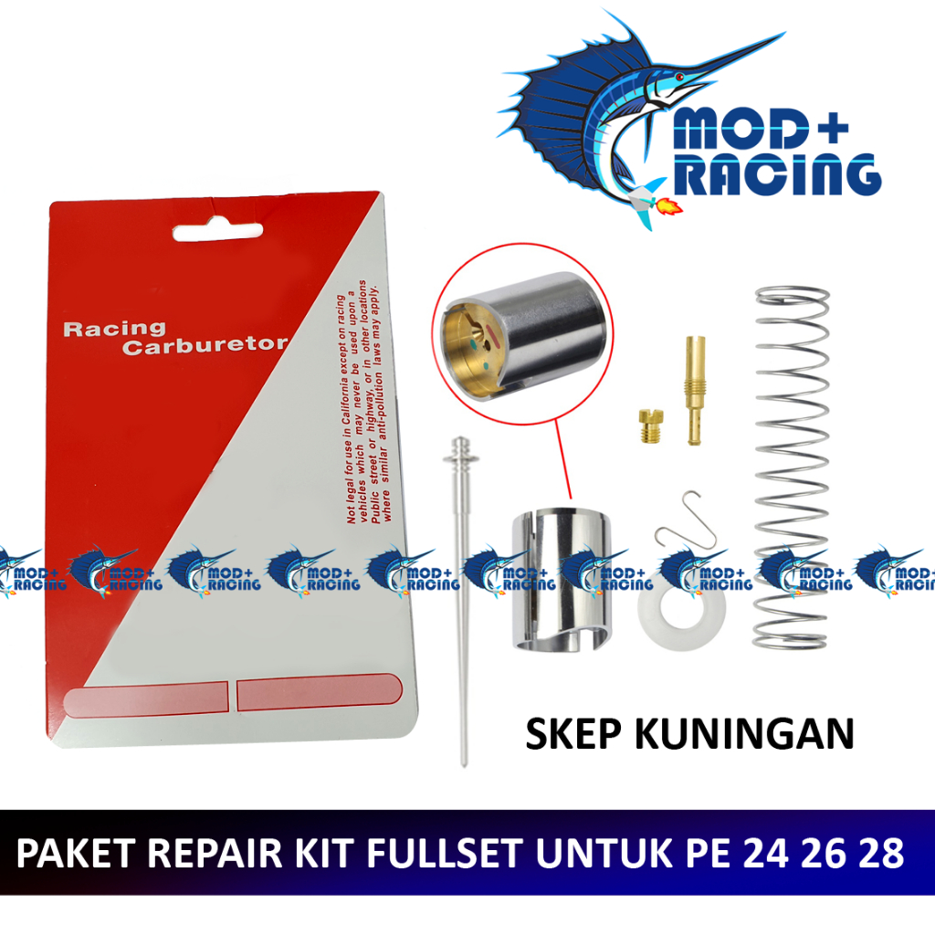 Jual (BISA COD) PAKET FULLSET PISTON SKEP KARBURATOR PE 24 26 28 30 KUNINGAN COPPER TEFLON SKEP ...