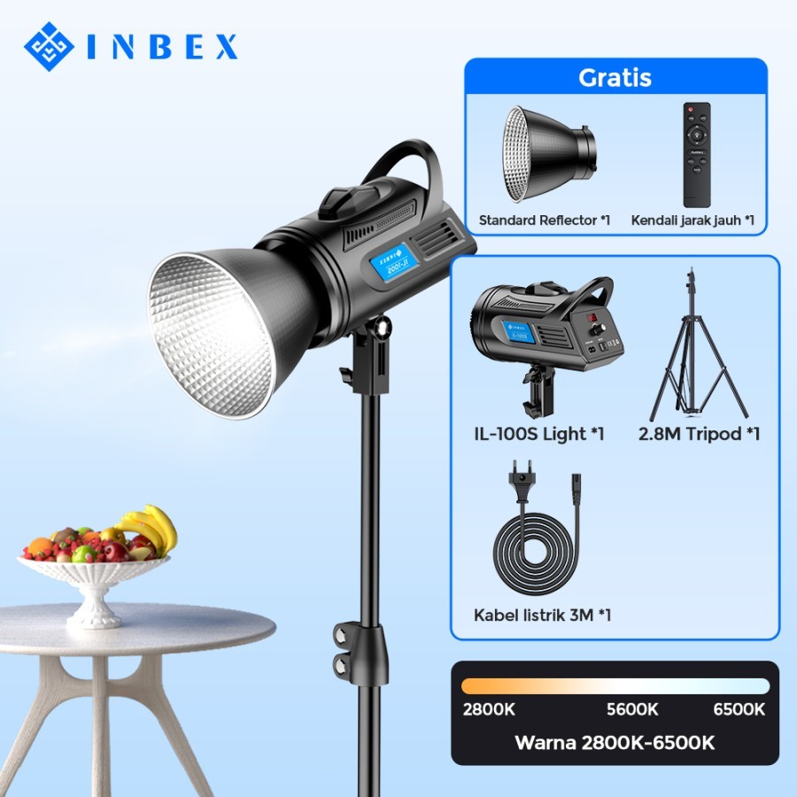 Jual INBEX IL-100S LED Video Light Bowens Mount for Studio with LED ...