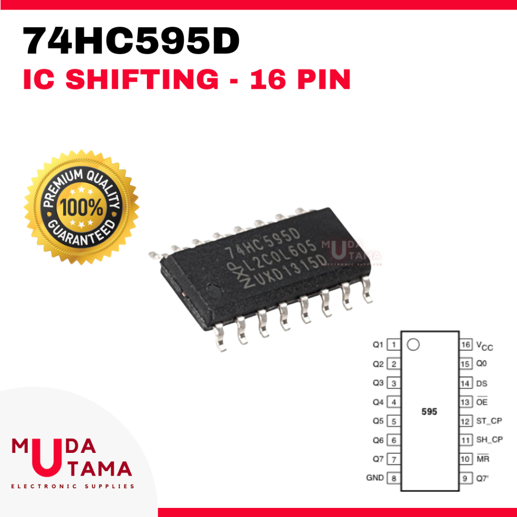 Jual IC SHIFT 74HC595D SMD 16 Pin - IC 74HC595 SMD - IC SHIFT 74HC595D - BAGUS | Shopee Indonesia