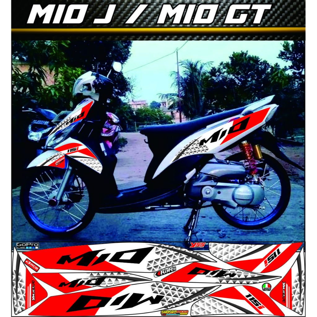 Jual STRIPING MOTOR DECAL YAMAHA MIO J GT CUSTOM VARIASI STICKER ALL ...