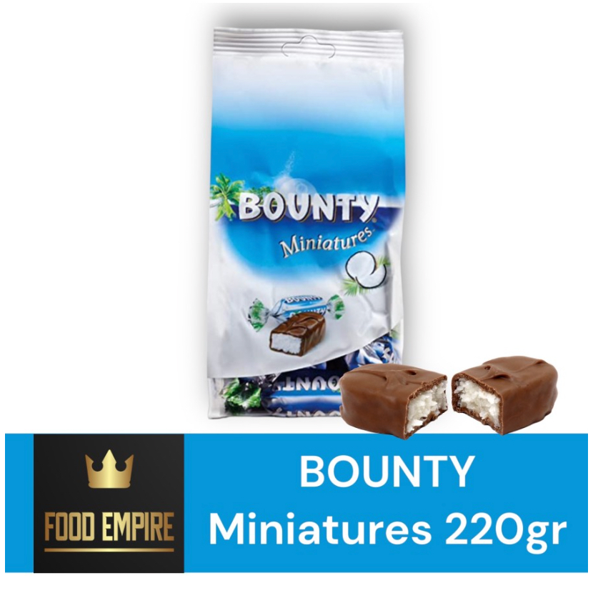 Jual BOUNTY Miniatures 220 gram - Cokelat Kelapa Mini Bounty | Shopee ...