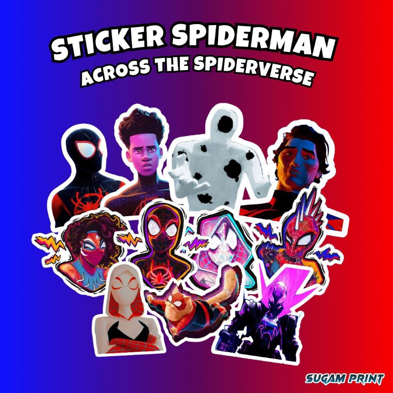 Jual Sticker "Spiderman: Across The Spiderverse" || Sticker Scrapbook ...