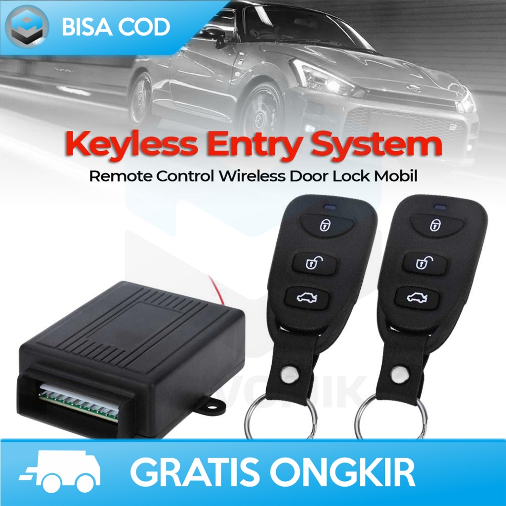 Jual REMOT KEYLESS MOBIL UNIVERSAL CONTROL WIRELESS BUKA PINTU OTOMATIS ...