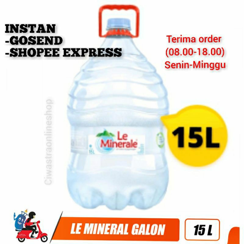 Jual LE MINERALE GALON 15L / AIR GALON LE MINERAL / GALON SEKALI PAKAI ...