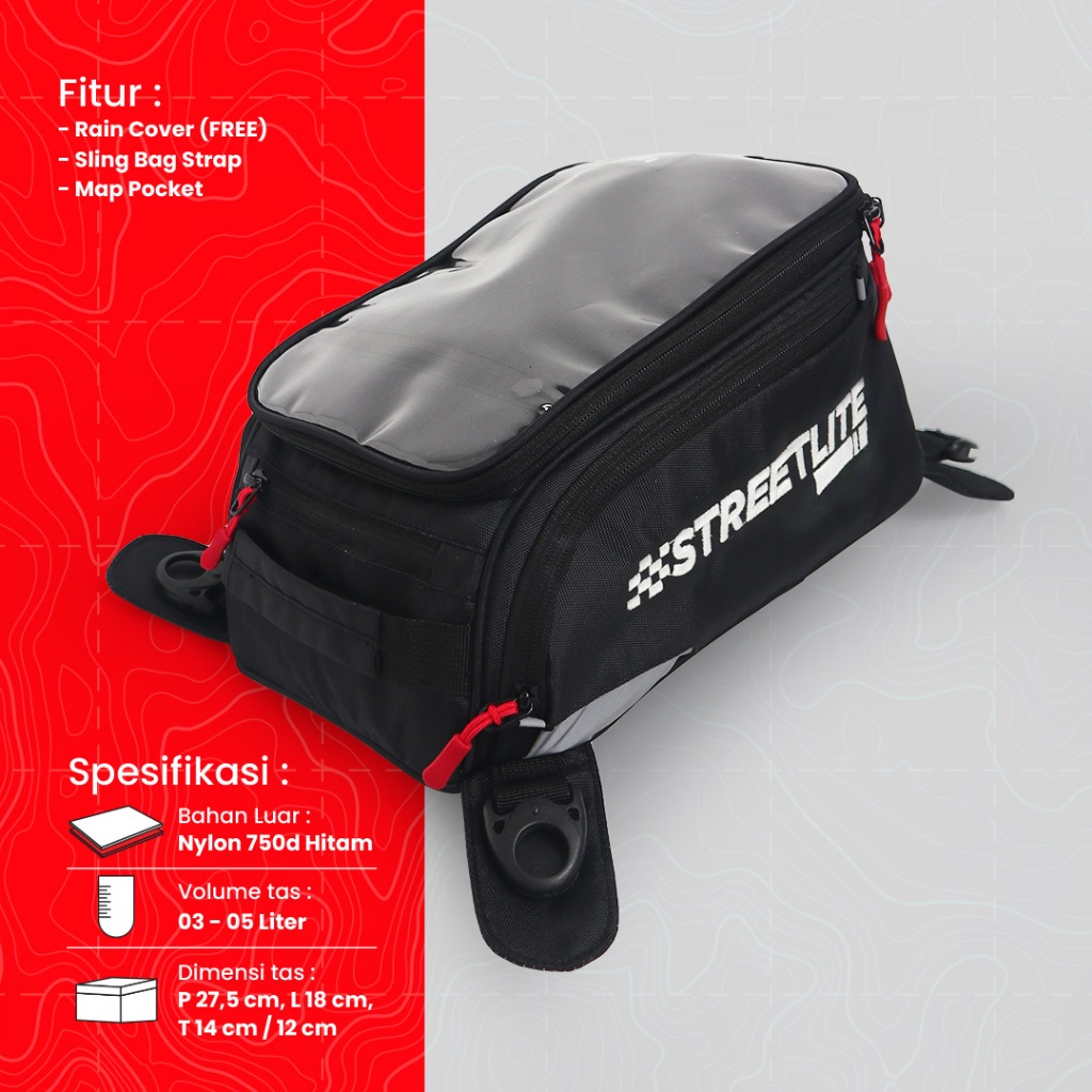 Jual Tas Motor Street Lite Tank Bag Trail Adventure Touring Tangki ...