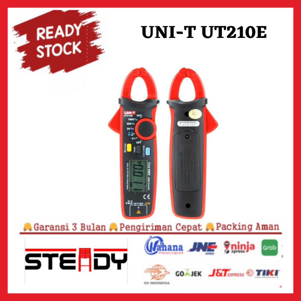 Jual UNI-T UT210E Clamp Meter Multimeter AC DC 100Amp 600V True RMS UT ...
