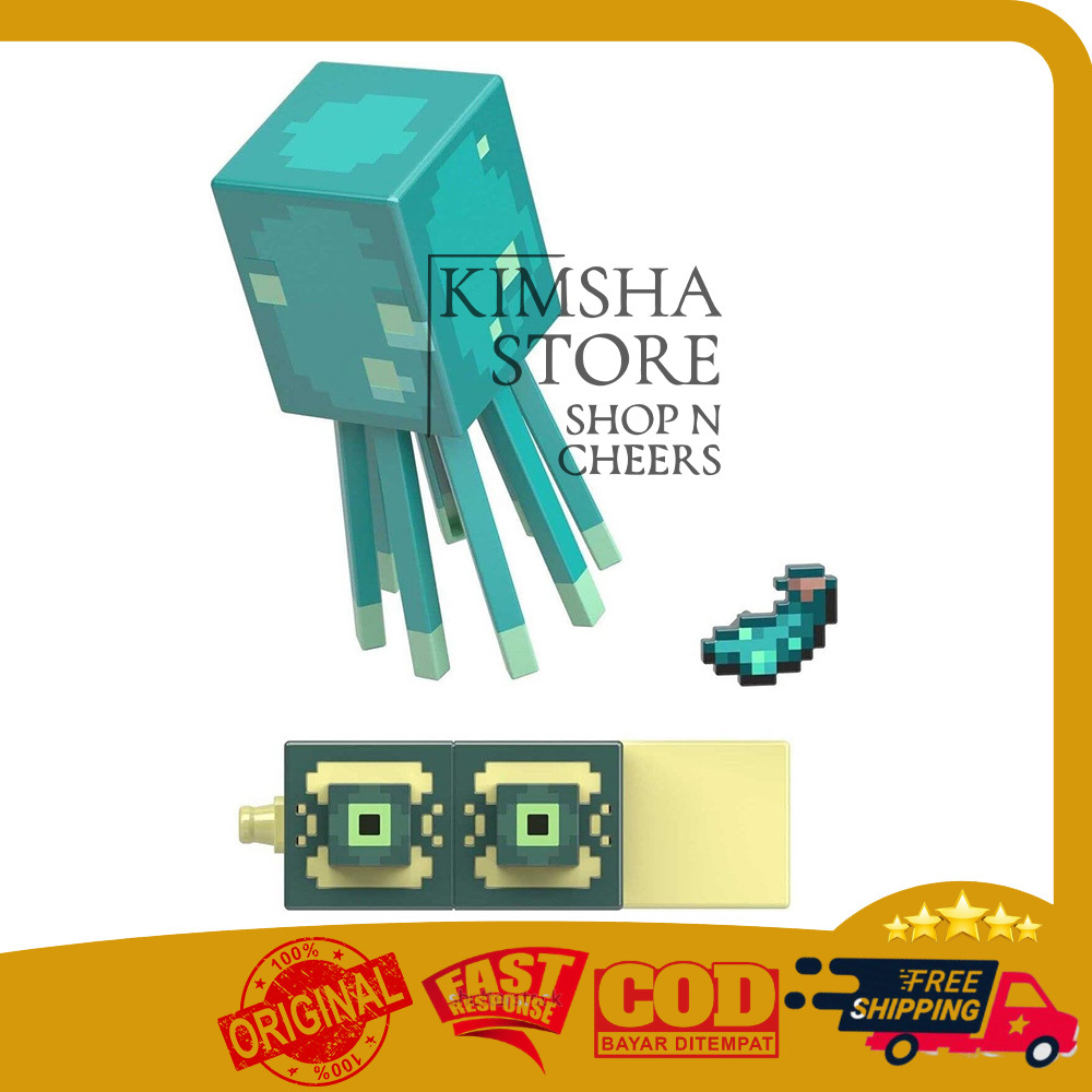 Jual Minecraft Build a Portal Glow Squid Mainan Anak Figur Aksi ...
