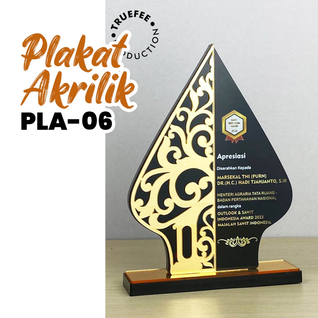 Jual PLAKAT AKRILIK HITAM EMAS GOLD PLA-06 SETENGAH GUNUNGAN CUSTOM ...