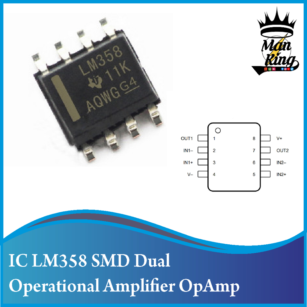 Jual ic lm358 smd dual operational amplifier OpAmp Sop8 SMD | Shopee Indonesia