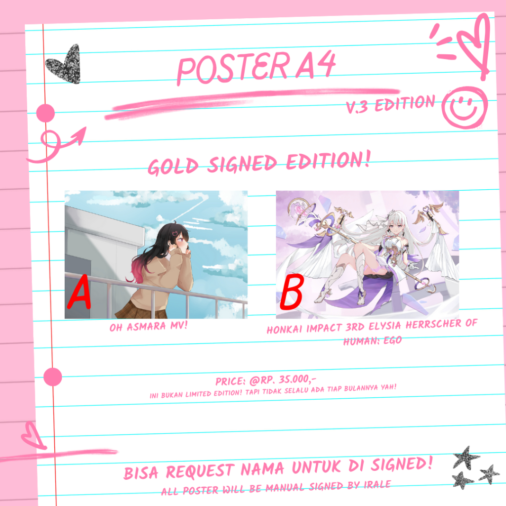 Jual Merchandise Poster A4 Official Anime Vtuber SpiraleSpade GOLD ...