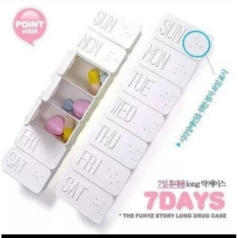 Jual Kotak Obat 7 Nama Hari Kode Braille Tempat Obat Medicine Box ...