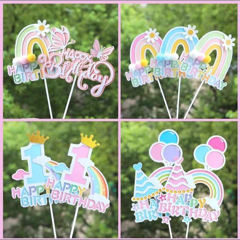 Jual TOPPER HAPPY BIRTHDAY ULANG TAHUN ANAK 1 TAHUN TURN ANGKA 1 ...