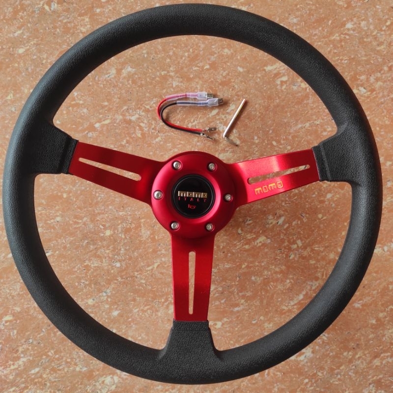 Jual Setir stir model racing balap MOBIL 14 in inci UNIVERSAL WARNA ABU ...