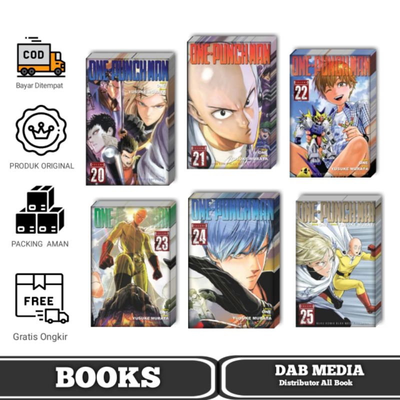 Jual One Punch Man vol 21 22 23 24 25 by One & Yusuke Murata buku komik anak komik manga ...