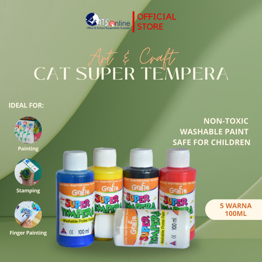 Jual GRAFIE Finger Painting Cat Poster Super Tempera 5 Warna 100ml ...