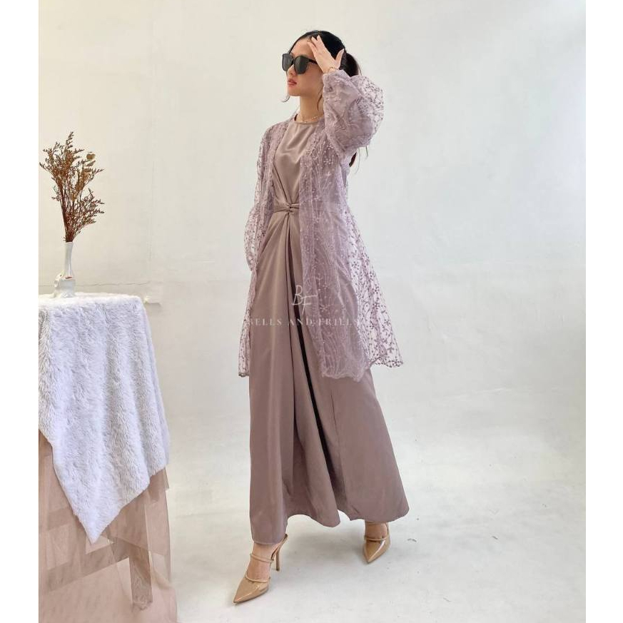 Jual LYODRA Dress Set Dress + Outer Brukat/ Dress Maxi Tile Brukat ...