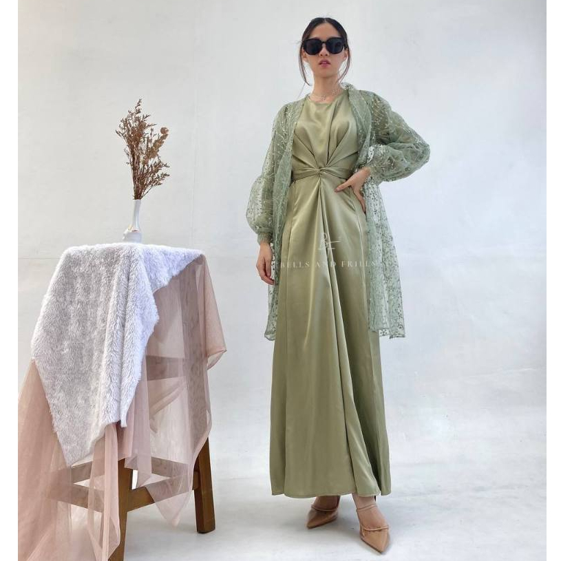 Jual LYODRA Dress Set Dress + Outer Brukat/ Dress Maxi Tile Brukat ...