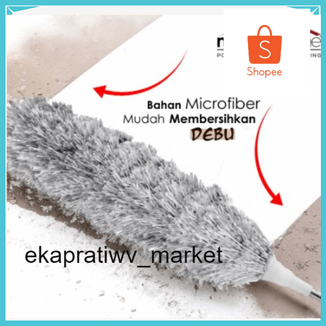 Jual Kemoceng panjang dengan stick 2,8 Meter warna abu abu multifungsi ...