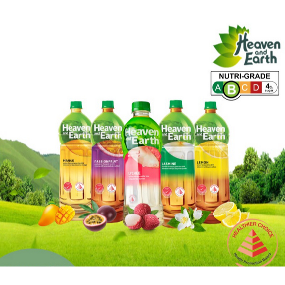 Jual Heaven & Earth Fuze Tea Bottle Drink - Jasmine / Mango / Lemon ...
