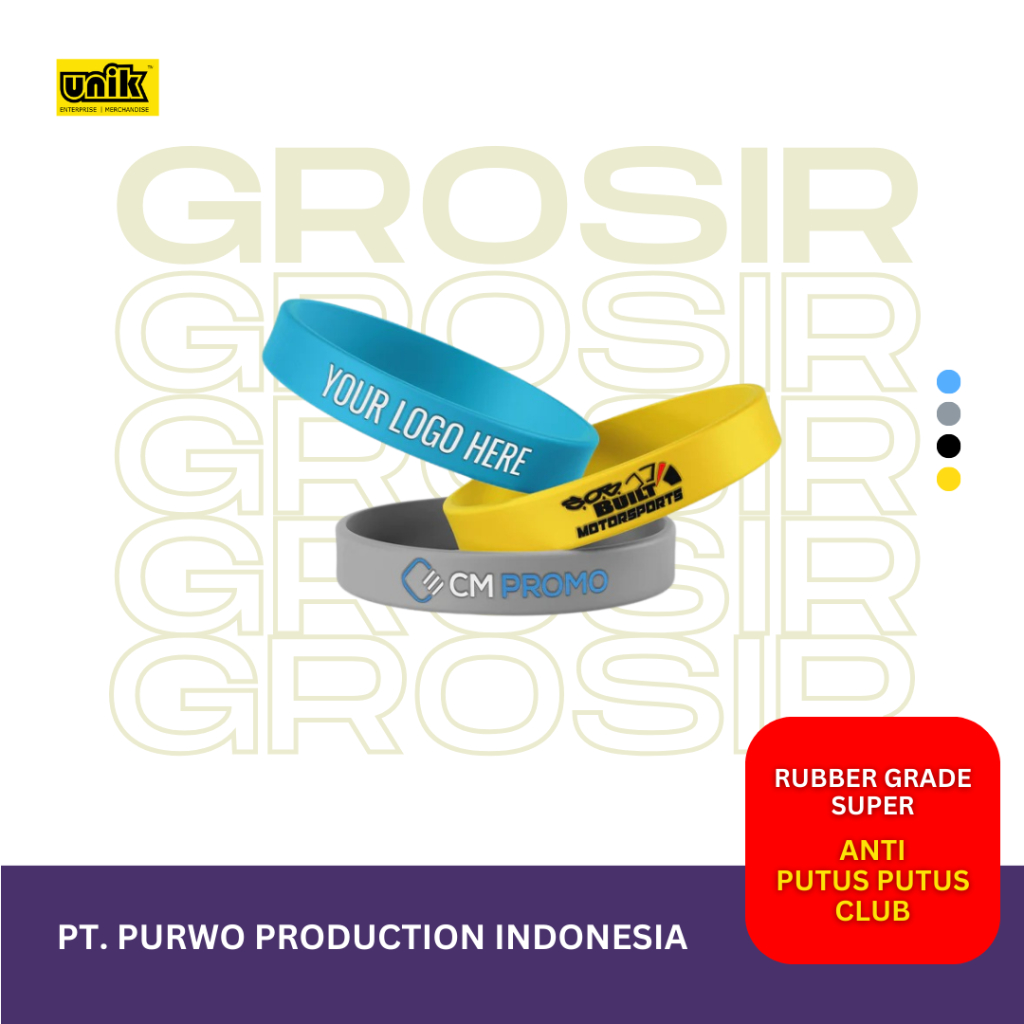 Jual JUAL CUSTOM GELANG KARET DENGAN KANCING BOGOR I GELANG KARET MURAH ...