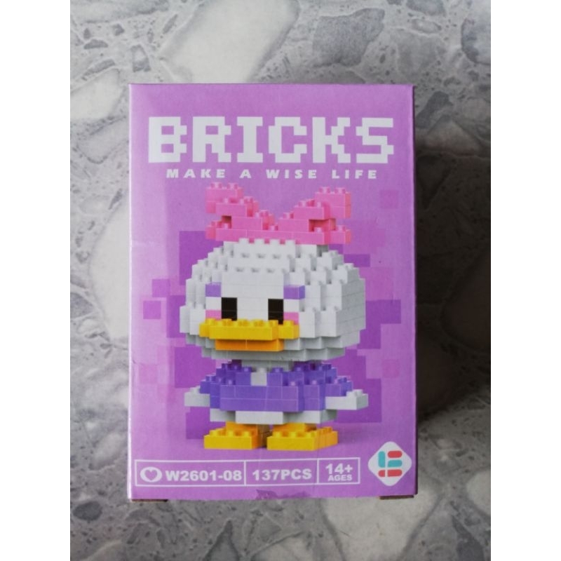 Jual Nano Brick Micro Blocks model 3D Luffy Mario Luigi My Melodi ...