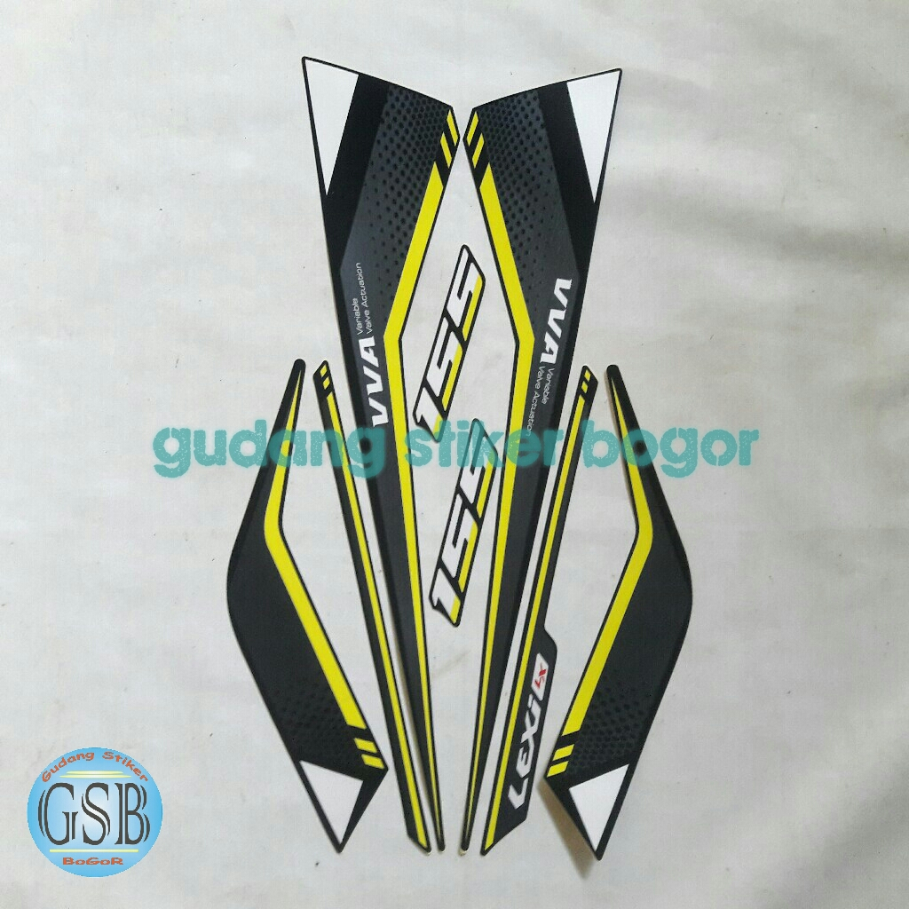 Jual STRIPING STICKER LIS LES MOTOR YAMAHA LEXI 125 TAHUN 2024 HITAM ...
