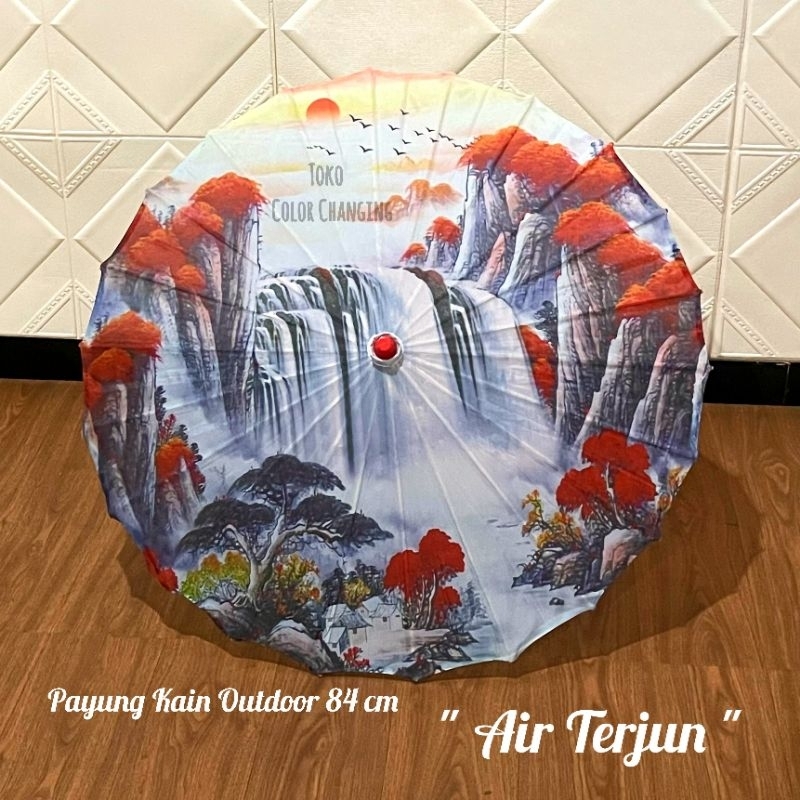 Jual payung sablon kain besar 84 cm outdoor Air Terjun jepang oriental ...