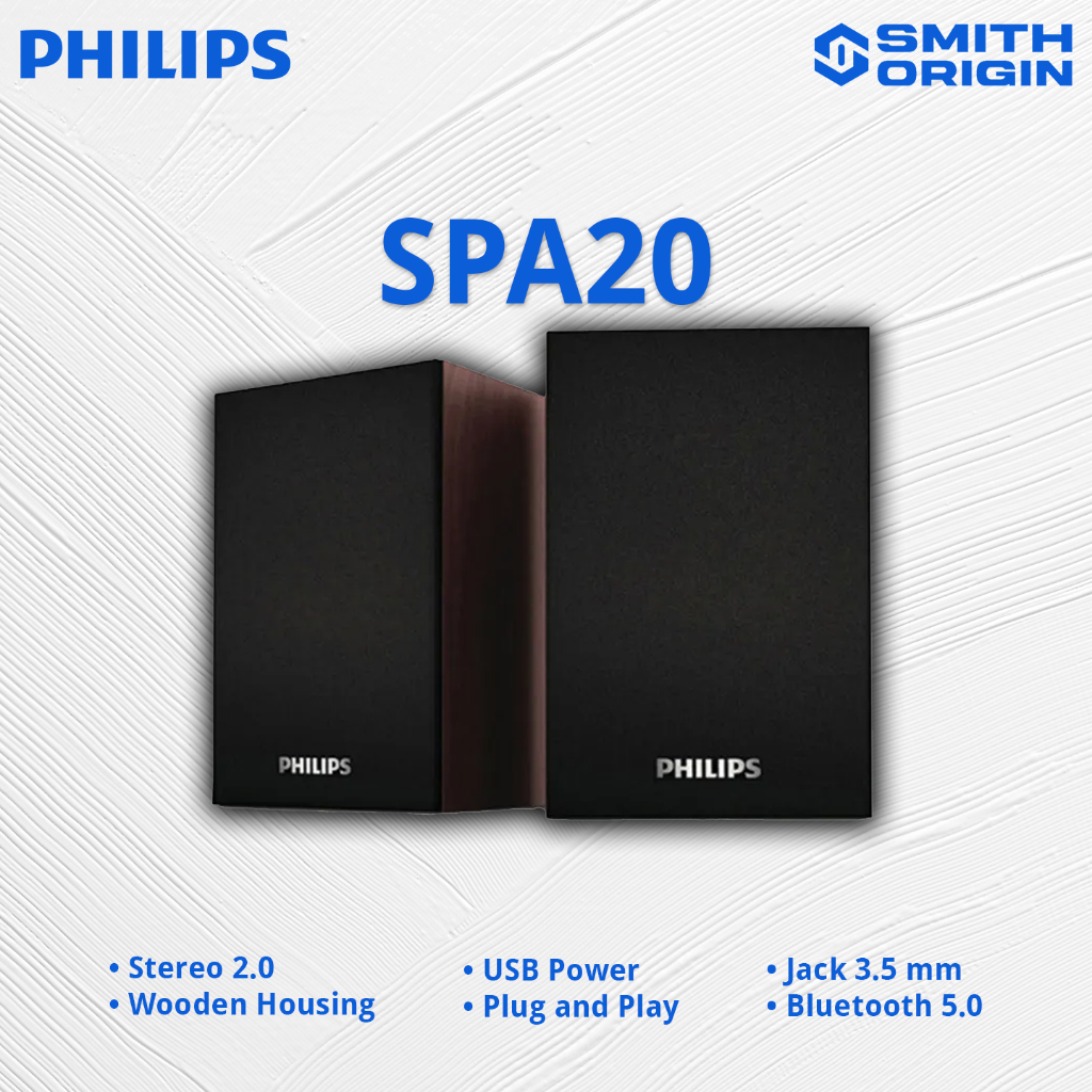 Jual Philips SPA20 Bluetooth Speaker Laptop Desktop Wood | Shopee Indonesia