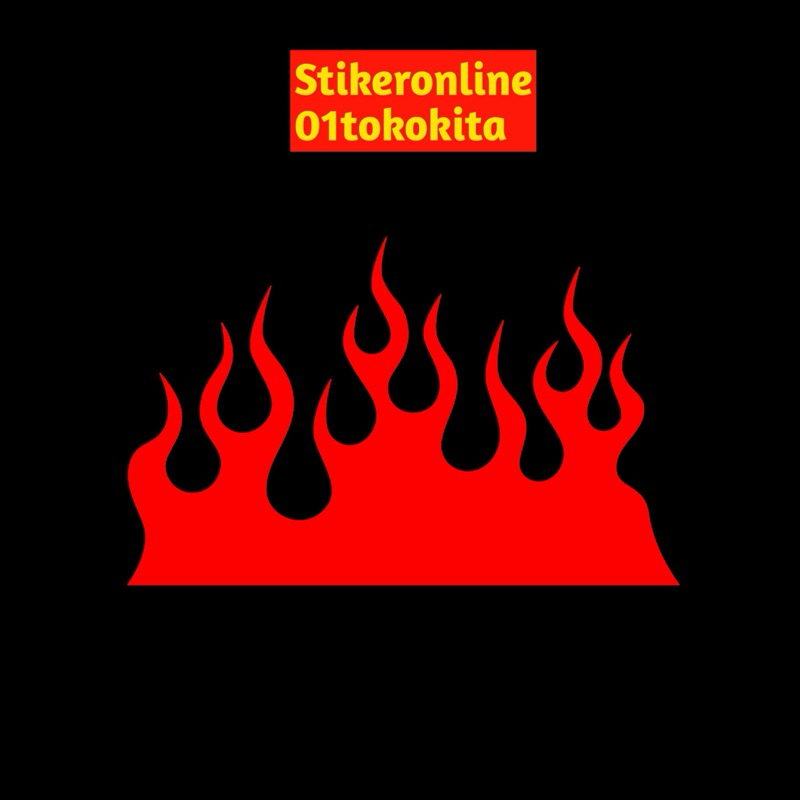 Jual Sticker cutting bercak api viral Stiker cuting gambar berapi ...