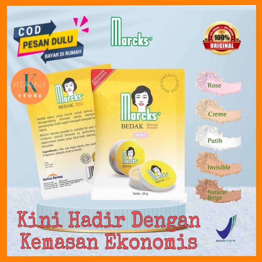 Jual Marcks Refill Isi Ulang Sachet 20 Gr Bedak Tabur Beauty Powder ...