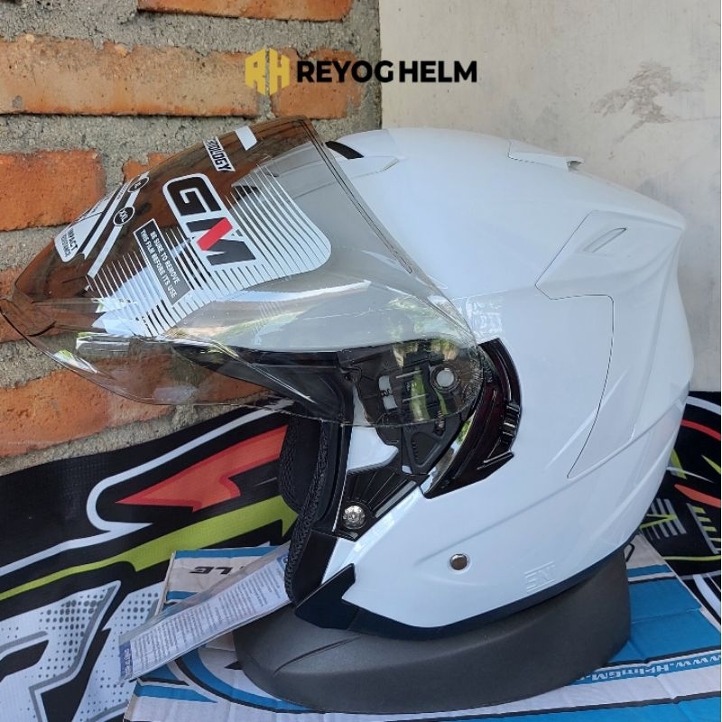 Jual HELM GM FURRY OPEN FACE WARNA PUTIH GLOSSY | Shopee Indonesia
