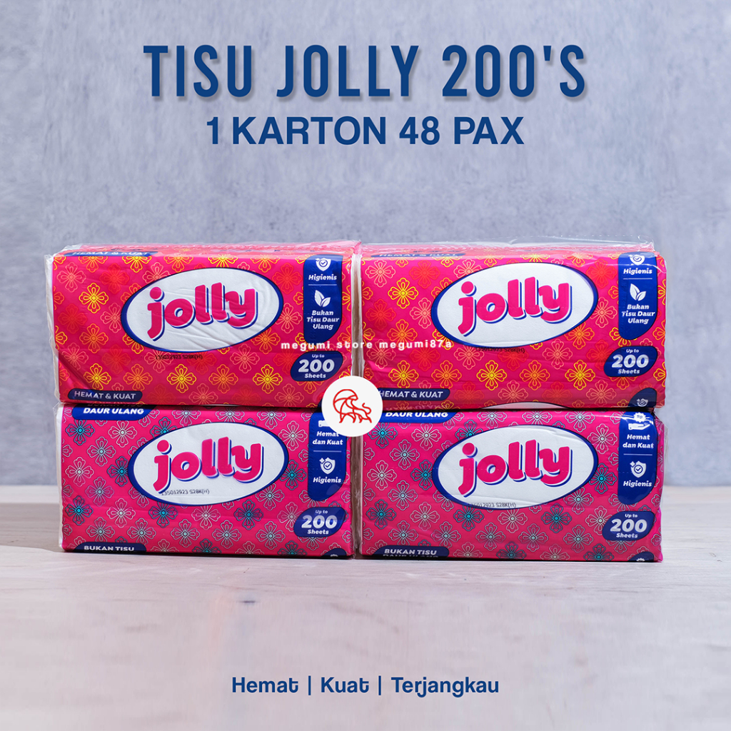Jual Tisu Jolly 200 Sheet / Tissue Facial isi 4 pack | Shopee Indonesia