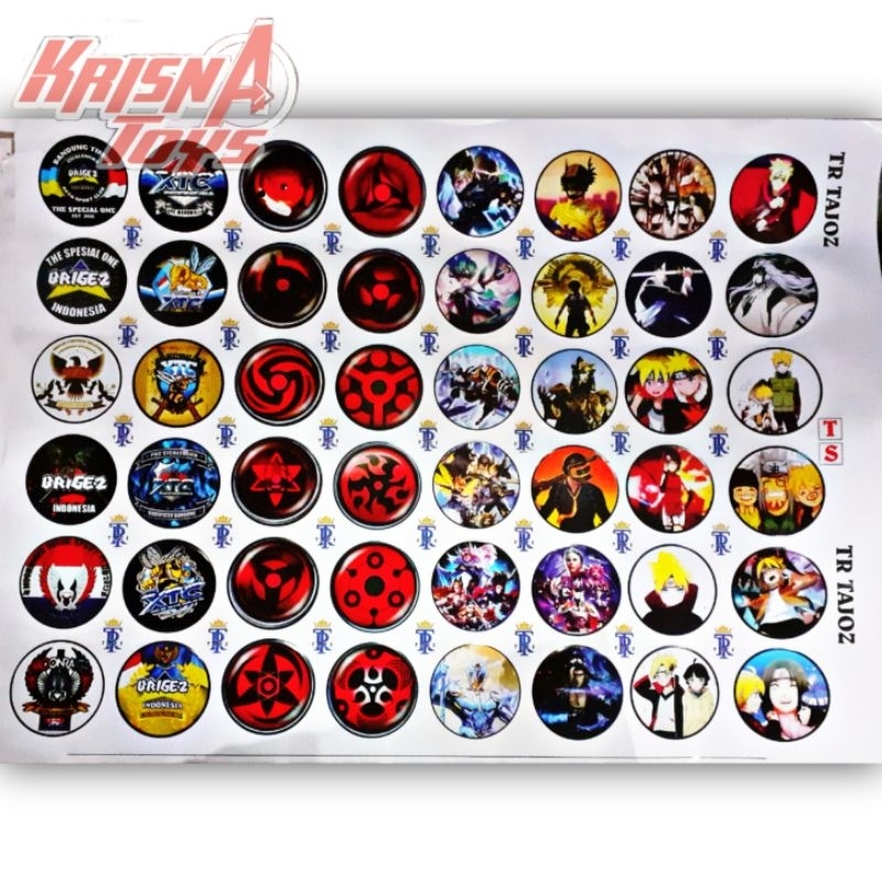 Jual MAINAN ANAK TAJOS BESI BAHAN TEBAL/MAINAN TAZOS isi 40pcs/Lembar ...