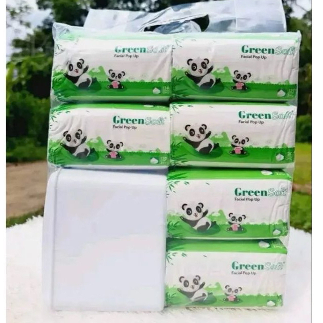 Jual PAKET 6 PACK TISU GREEN SOFT POP UP 130 SHEET GRATIS KOTAK TISU ...