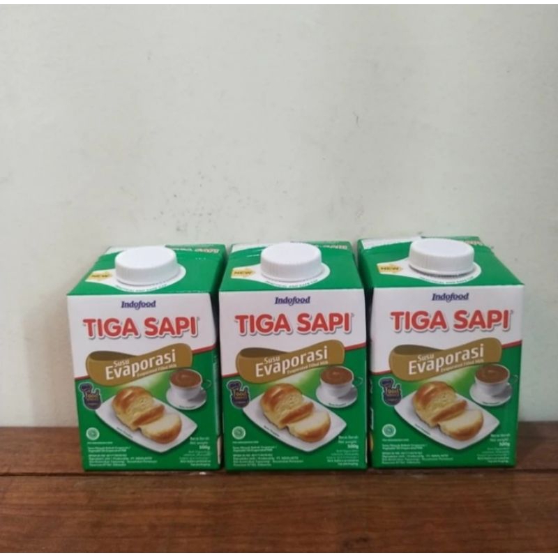 Jual susu evaporasi tiga sapi 3 sapi 500gr | Shopee Indonesia