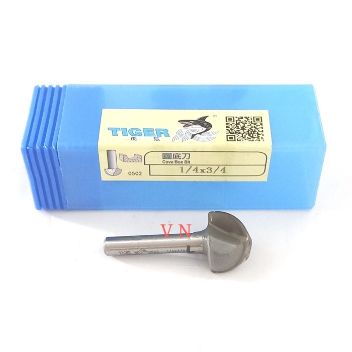 Jual Mata Profil/Router 19 mm 1/4 X 3/4 Round Nose/Core Box Bits Merk ...