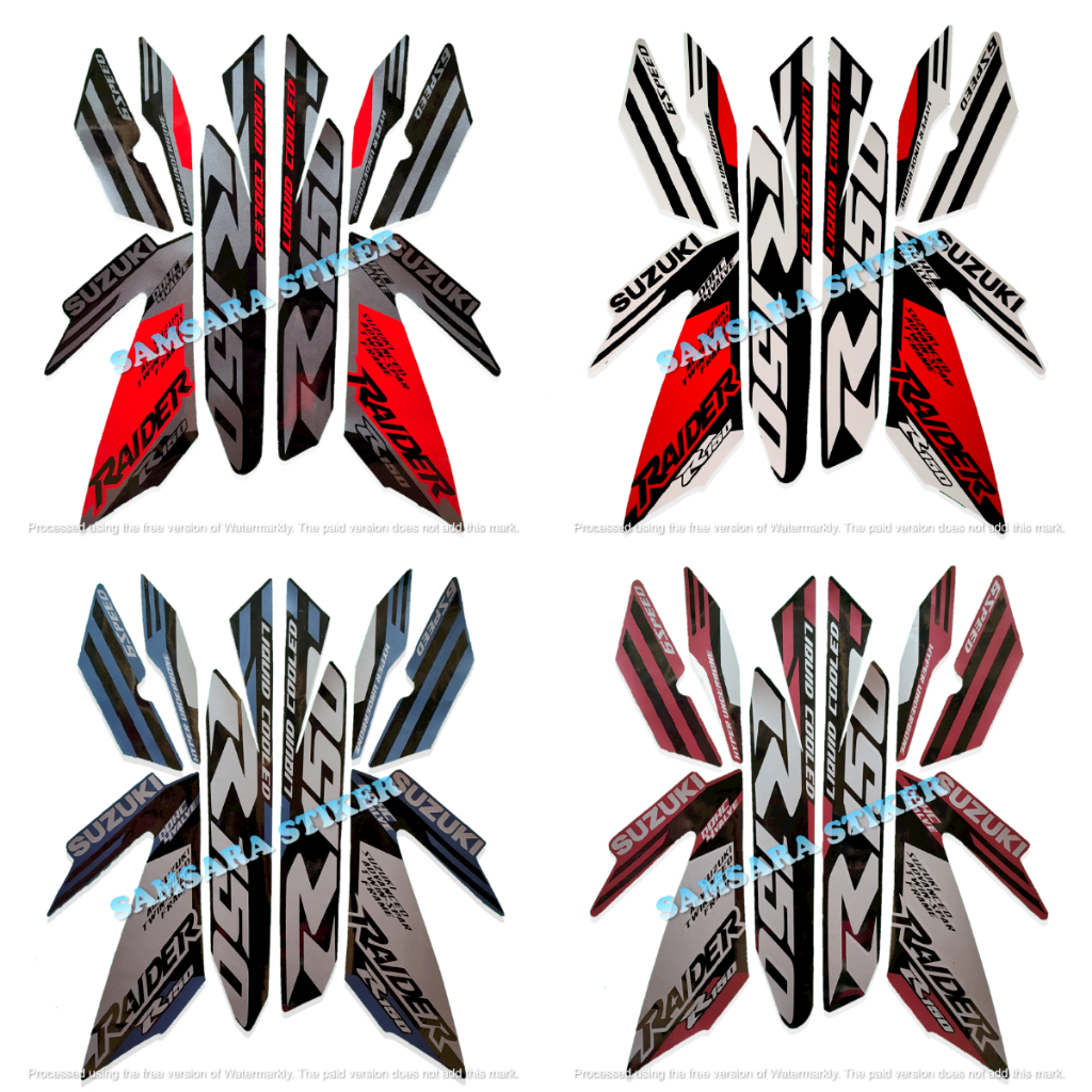 Jual STICKER STRIPING MOTOR RAIDER R150 2022 STANDAR FULL SET | Shopee ...