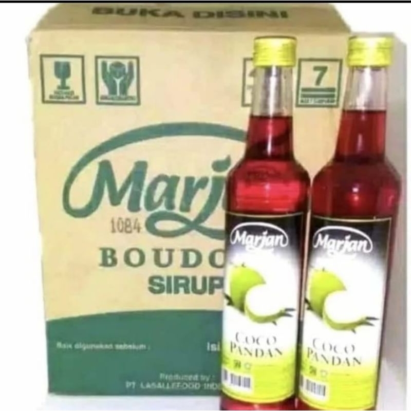 Jual Sirup marjan coco pandan per dus isi 12 botol | Shopee Indonesia
