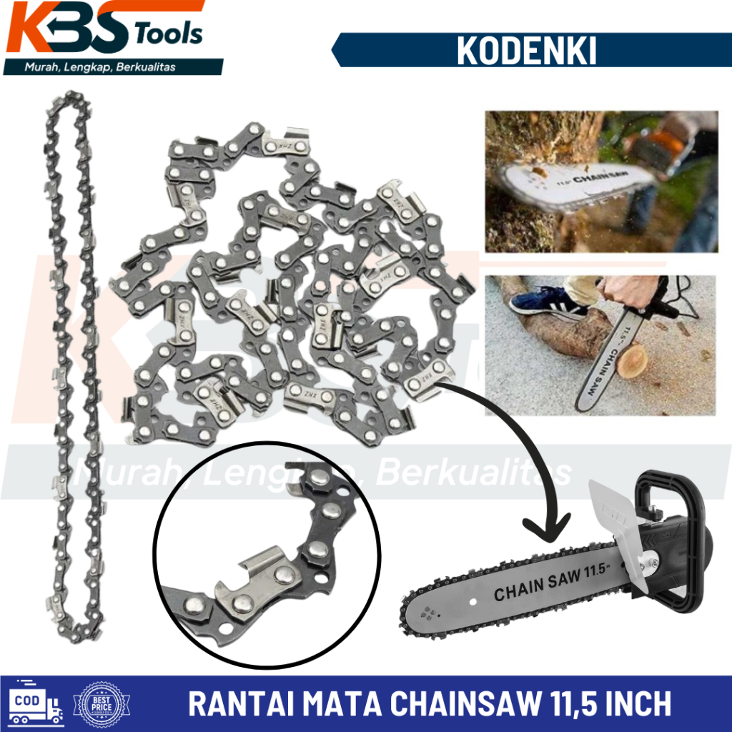 Jual Rantai Mata ChainSaw 11,5" Gergaji Kayu Mini Chain Saw Adapter ...
