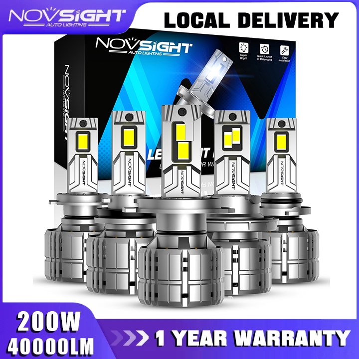 Jual Novsight N60 H4 lampu Mobil H7 H11 HB3 HB4 200W 40000LM Bohlam Lampu Depan LED Sorot Tinggi ...