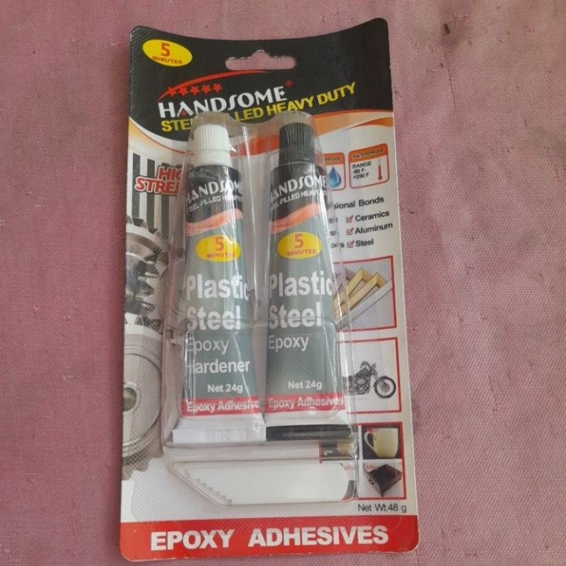 Jual Lem plastic steel HANDSOME net 48g | Shopee Indonesia