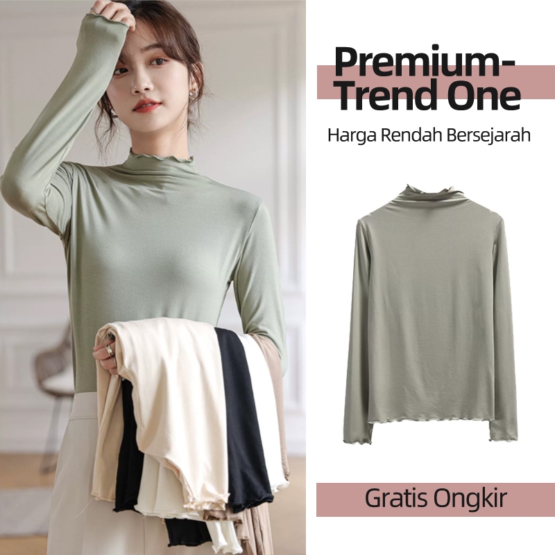 Jual Inner Rajut Kriwil Premium Lengan Panjang | Kaos lengan panjang|Atasan Turtleneck Kriwil ...