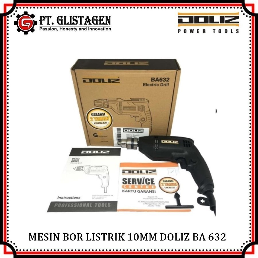 Jual Mesin Bor BA 632 DOLIZ 10mm Hand Drill Reversible - Mesin Bor ...