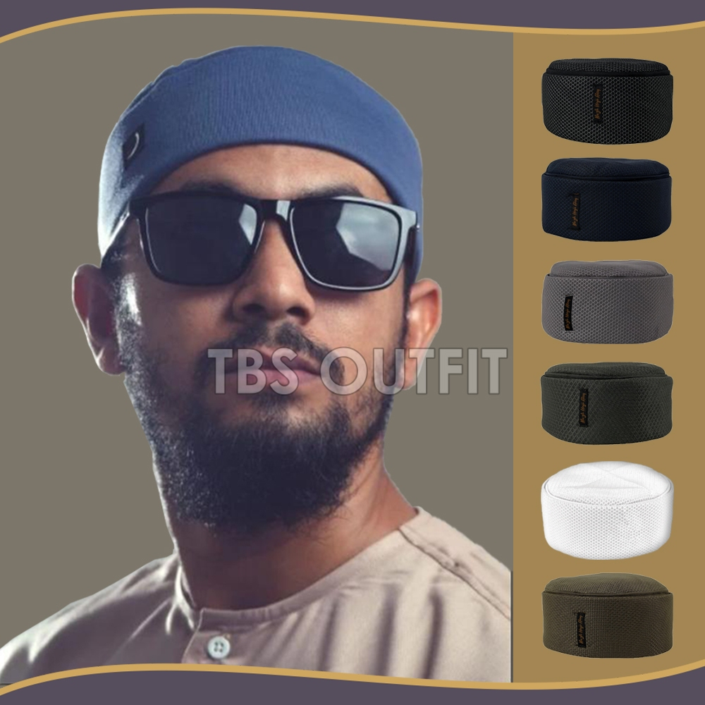 Jual Peci Lipat Mesir Habasya Jaring Premium Kopiah Hitam Putih Abu ...