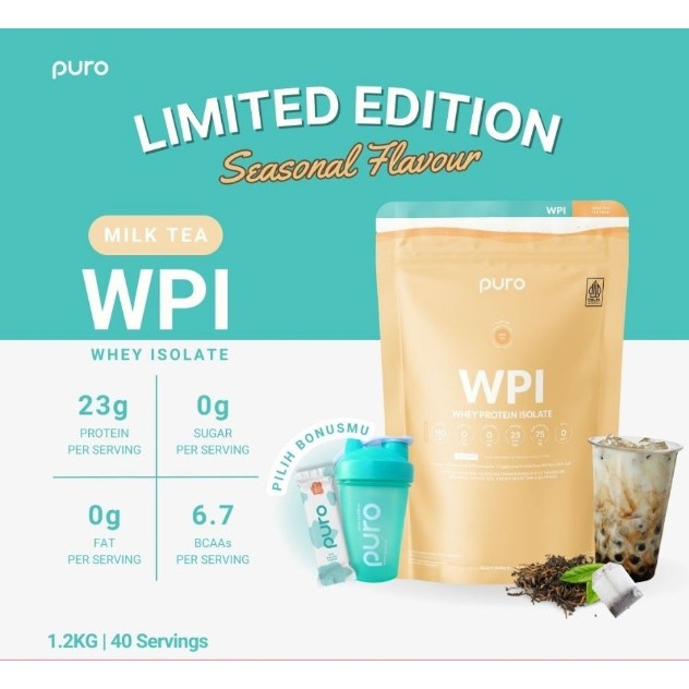 Jual PURO ISOPRO Whey Protein Isolate susu protein 1.2kg WPI | Shopee ...