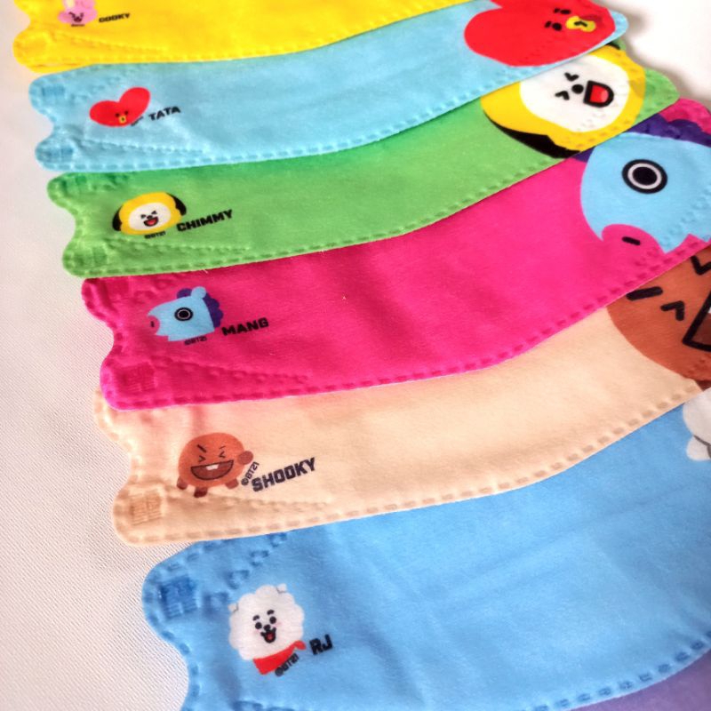 Jual ⭐READY STOCK ⭐ Masker BT21 KF94 - VAN KOYA RJ SHOOKY MANG CHIMMY ...