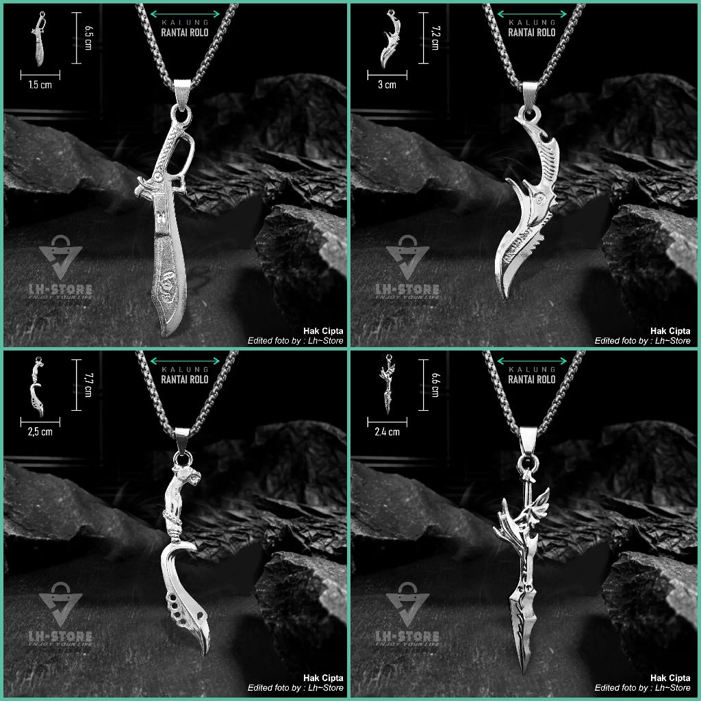 Jual Kalung Titanium Liontin Pedang Imam Ali Zulfikar Kaligrafi Arab ...