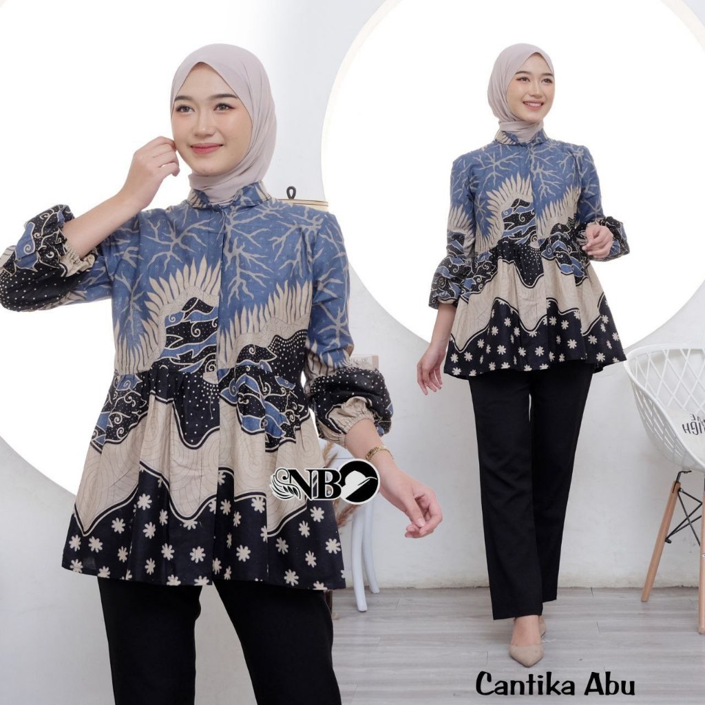 Jual BATIK PEKALONGAN 88 - Blouse Cantika Blus Batik Modern Fashion ...